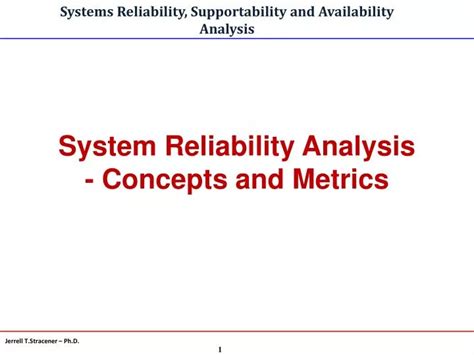 PPT System Reliability Analysis Concepts And Metrics PowerPoint Presentation ID