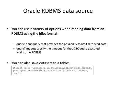 Big Data Processing With Apache Spark And Oracle Database Ppt