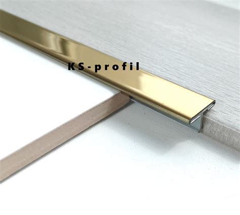 Т образный профиль из нерж стали золото глянец Россия