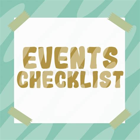 Sign Displaying Events Checklist Business Concept Invaluable Tool For Successfully Managing