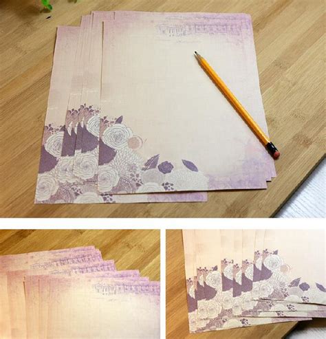 5pcs Vintage Stationery Floral Writting Paper Hand Vicedeal