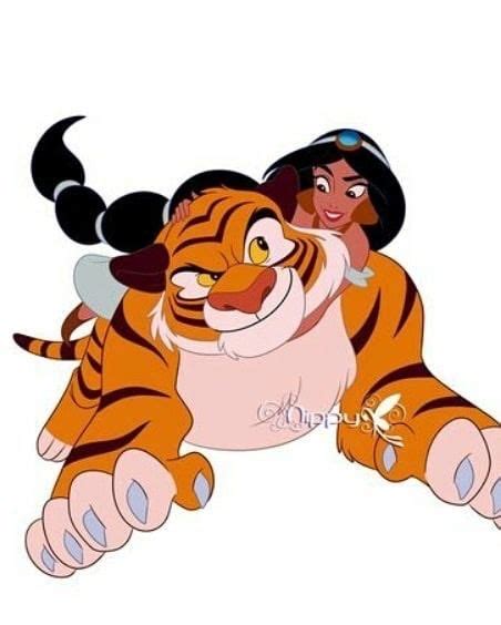 Princess Jasmine And Her Best Friend Rajah The Tiger Rajah Aladdin