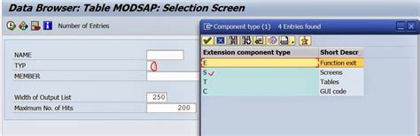 Searching Exit By Tx Smod And Se11 Sapcodes