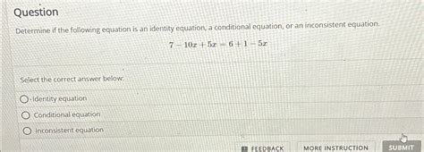 Solved Questiondetermine If The Following Equation Is An