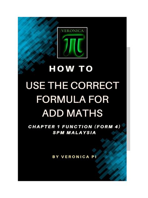 How To Use The Correct Formula Add Maths Chap 1 Pdf Function Mathematics Equations
