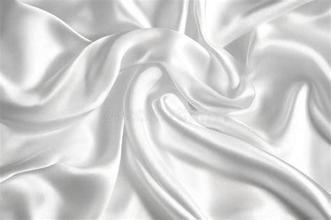 Smooth White Silk Folds On Fabric Surface Neural Network Ai Generated Stock Illustration
