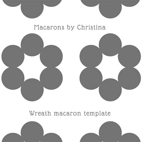 Wreath Macaron Template Etsy Macaron Template Macarons Christmas