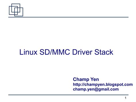 Linux Sd Mmc Driver Stack Ppt
