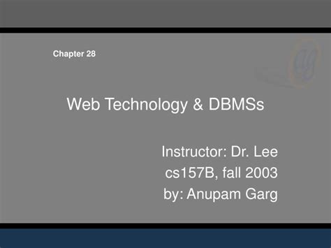 Ppt Web Technology And Dbmss Powerpoint Presentation Free Download Id6227781