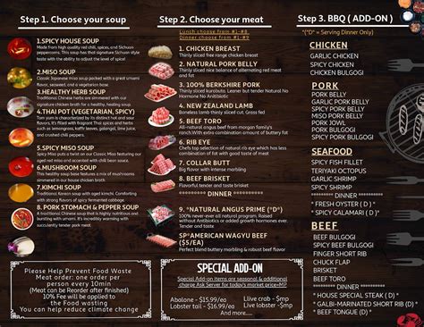 Menu At Seapot Daly City Restaurant Daly City