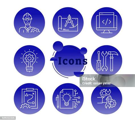 엔지니어링 인포그래픽 템플릿 편집 가능한 스트로크 건축 전기 엔지니어링 농업 선박에 대한 스톡 벡터 아트 및 기타 이미지