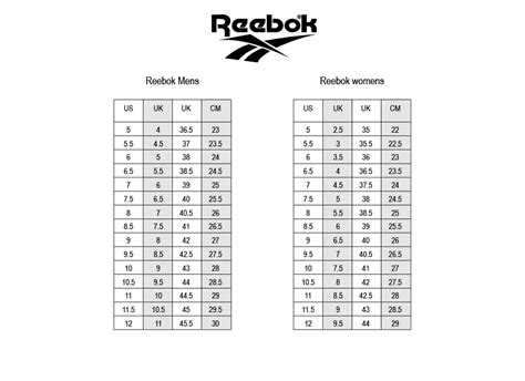 Reebok Bra Size Chart At James Auxier Blog