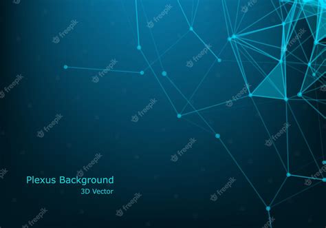 Premium Vector Abstract Vector Particles And Lines Plexus Effect Futuristic Illustration