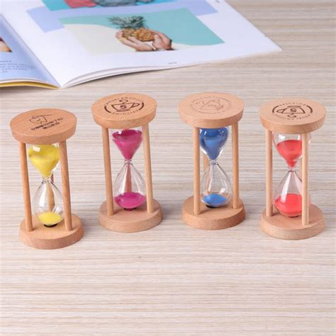 Mini 3 Minute Wood Sandglass Sand Timer Hourgass