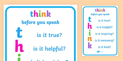 Think Classroom Poster Ks1 Resources Teacher Made