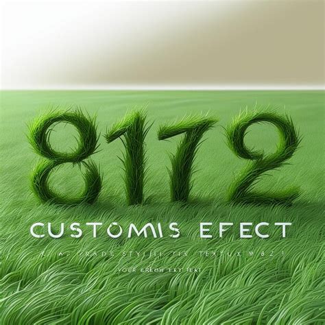 3d Realitsic Grass Editable Text Effect Premium Ai Generated Image
