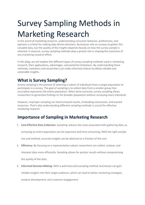 Ppt Survey Sampling Methods In Marketing Research Powerpoint Presentation Id 13636505