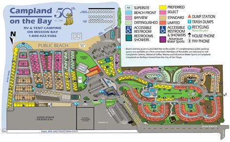 Resort Map For Campland On The Bay Rv Resort And Tent Camping