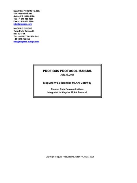 profibus protocol pdf gateway telecommunications parameter