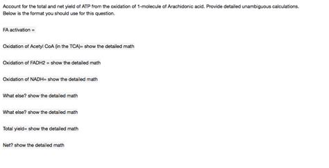Solved Account For The Total And Net Yield Of ATP From The Chegg Com