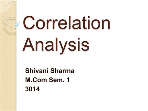 Correlation Ppt Physics Science Correlation Ppt Physics Science