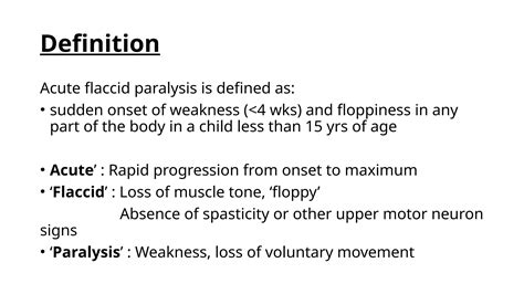 Acute Flaccid Paralysis Causes Investigation Management Pptx