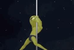Shrek Pole Dancing Upside Down 