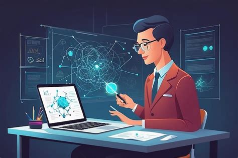 Premium Photo Illustration Of A Teacher Using Ai Algorithms For