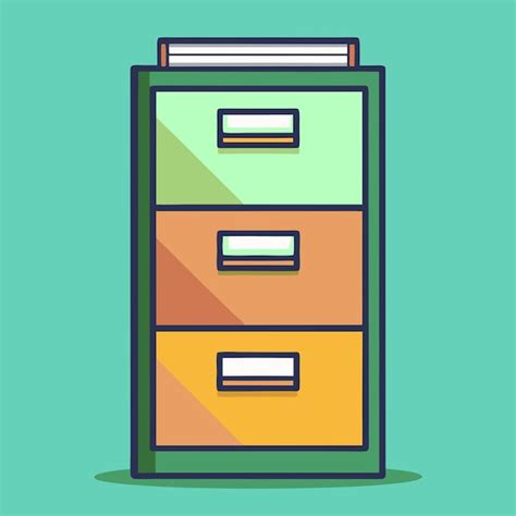Filing Cabinet Clip Art And Vector Design With A White Background