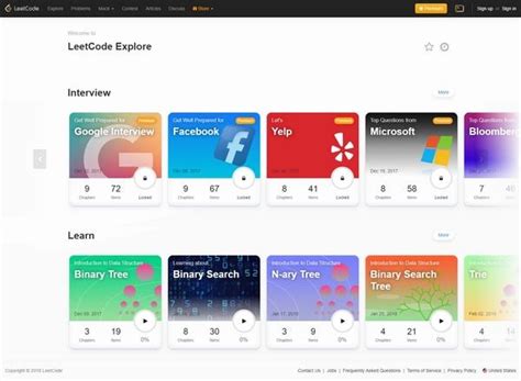 Leetcode極客程式設計技術平臺 網站導航
