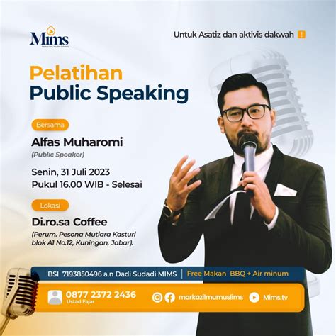 Public Speaking Poster Pamflet Acara Desain Grafis Desain