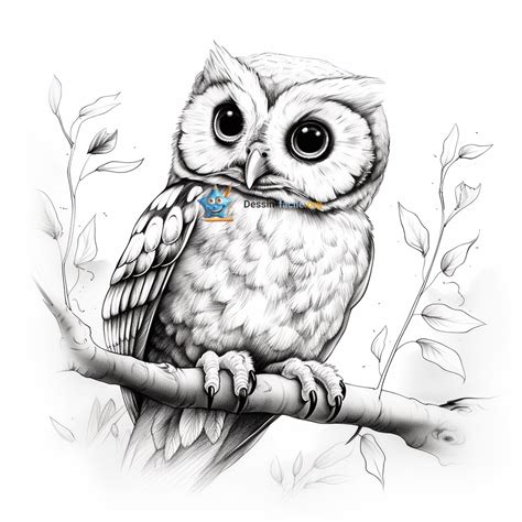 Dessin De Hibou Réaliste Et Facile