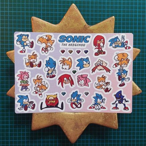 Sonic The Hedgehog Sticker Set 20 Pieces Etsy