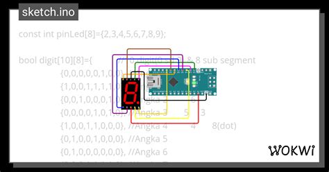 Seven Segment Wokwi Esp32 Stm32 Arduino Simulator