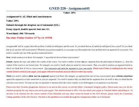 Assignment110 Summarized Notes Gned 228 Assignment Value 20