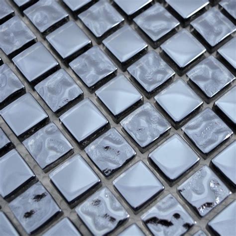 Black Cairo Glass Mosaic Tile 30x30cm Luxury Tiles Uk