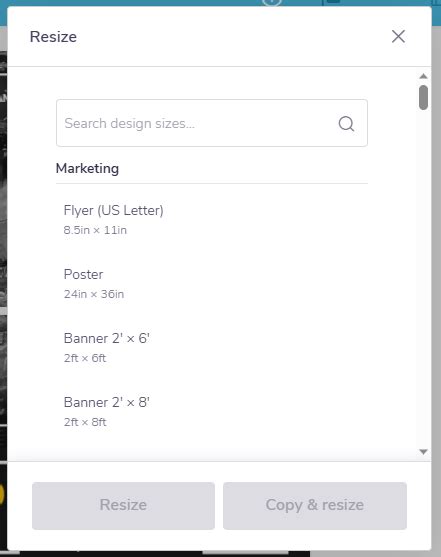 How Do I Resize A Design Postermywall Help Center