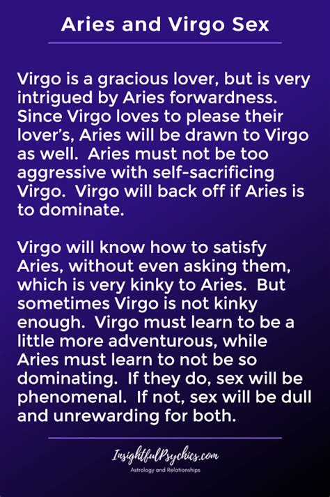 Virgo Traits Sexuality