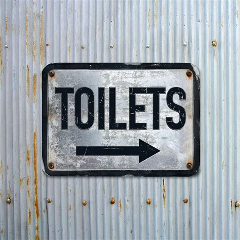 Vintage Toilet Door Signs