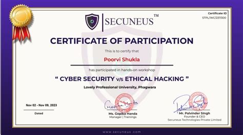 Poorvi Shukla On Linkedin Learned About Kali Linux Vmware Cybersecurity Fundamentals Etc