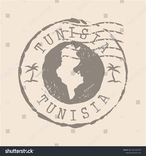 Stamp Postal Tunisia Map Silhouette Rubber Stock Vector Royalty Free 2217320397 Shutterstock