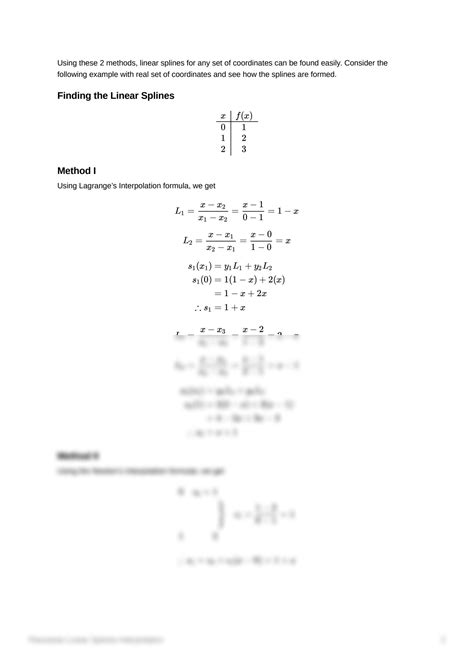 Solution Piecewise Linear Splines Interpolation Studypool
