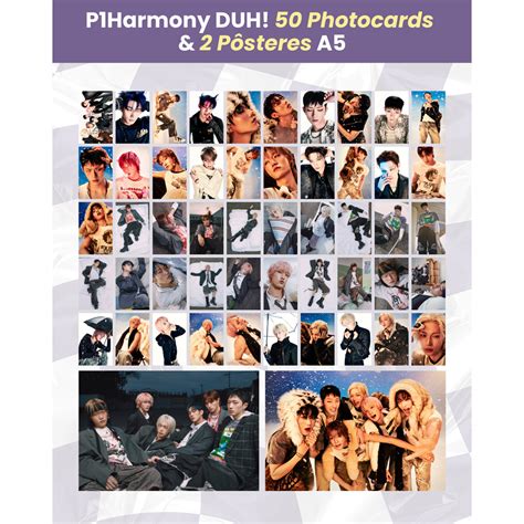 Kit P1harmony Duh 50 Photocards And 2 Pôsteres A5 Shopee Brasil