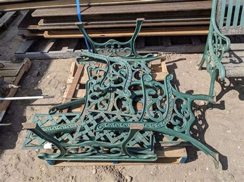 Cast Iron Park Bench Parts And Table Isabell Auction