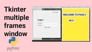 How To Create Multiple Window Frames With Python Tkinter Sen Gideons News Studio