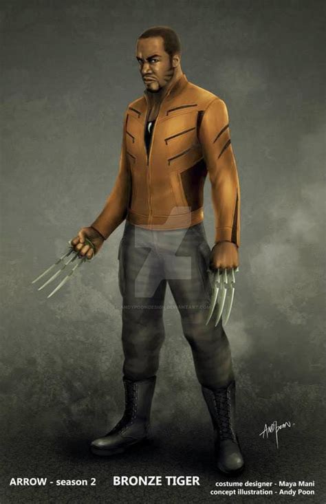 Cw Arrow Bronze Tiger Costume Design Illustration By Andypoondesign On
