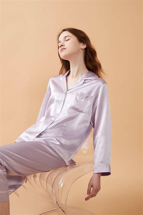Lilac Silk Pajamas Set Bask™