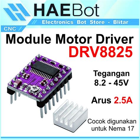 Jual [haebot] Modul Module Motor Driver Drv8825 Cnc Shield Arduinoo 3d Printer Pengendali