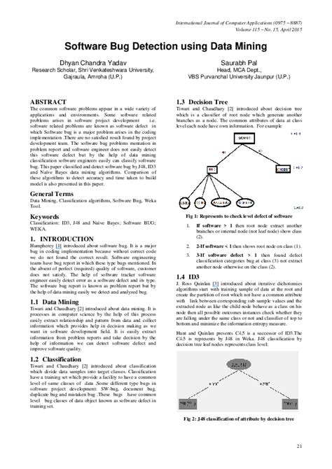 Pdf Data Mining Techniques For Software Bug Detection And Classification