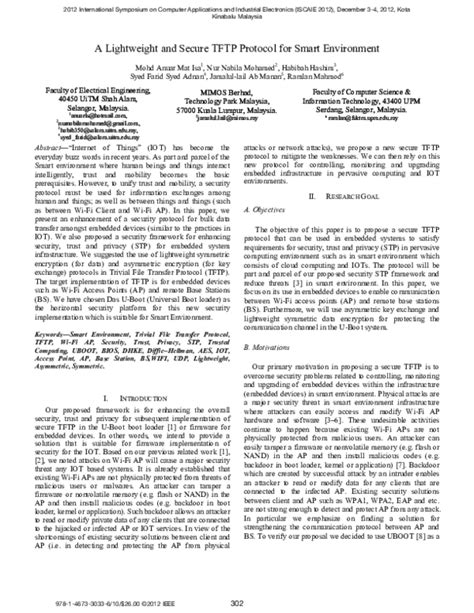 pdf a lightweight and secure tftp protocol for smart environment